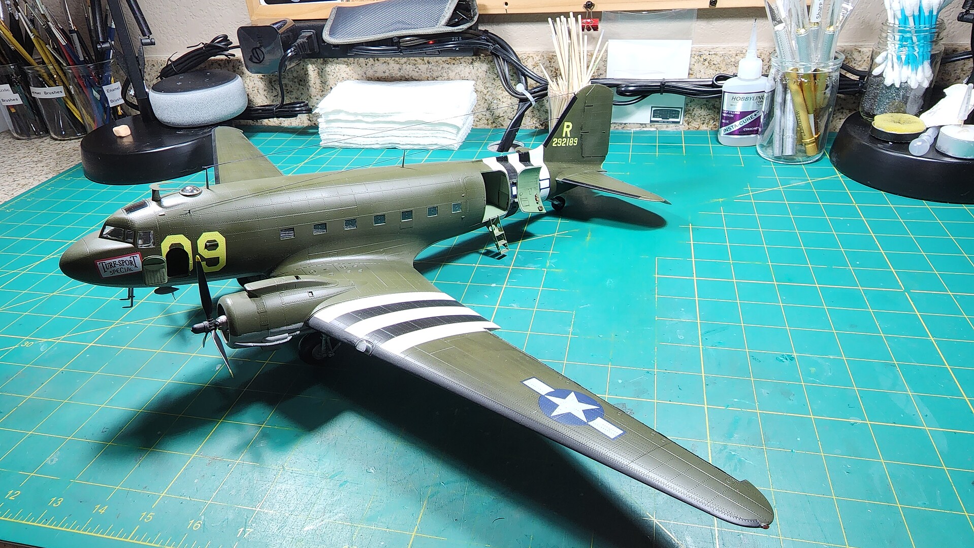 C-47A Skytrain Military Transport Aircraft -- Plastic Model Airplane ...