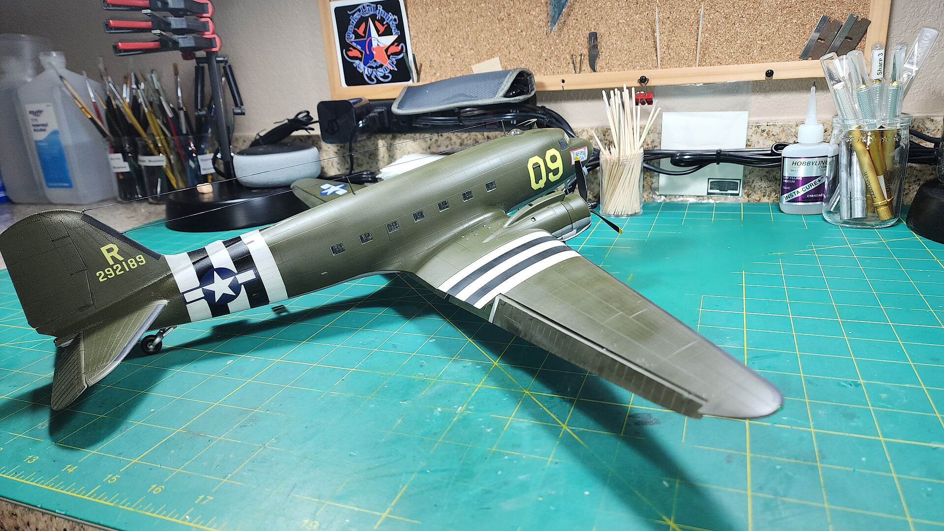 C-47A Skytrain Military Transport Aircraft -- Plastic Model Airplane ...