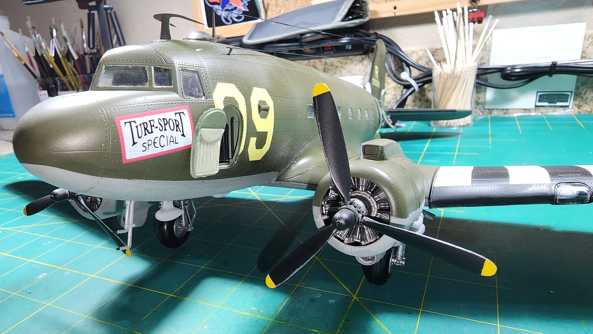 C-47A Skytrain Military Transport Aircraft -- Plastic Model Airplane ...