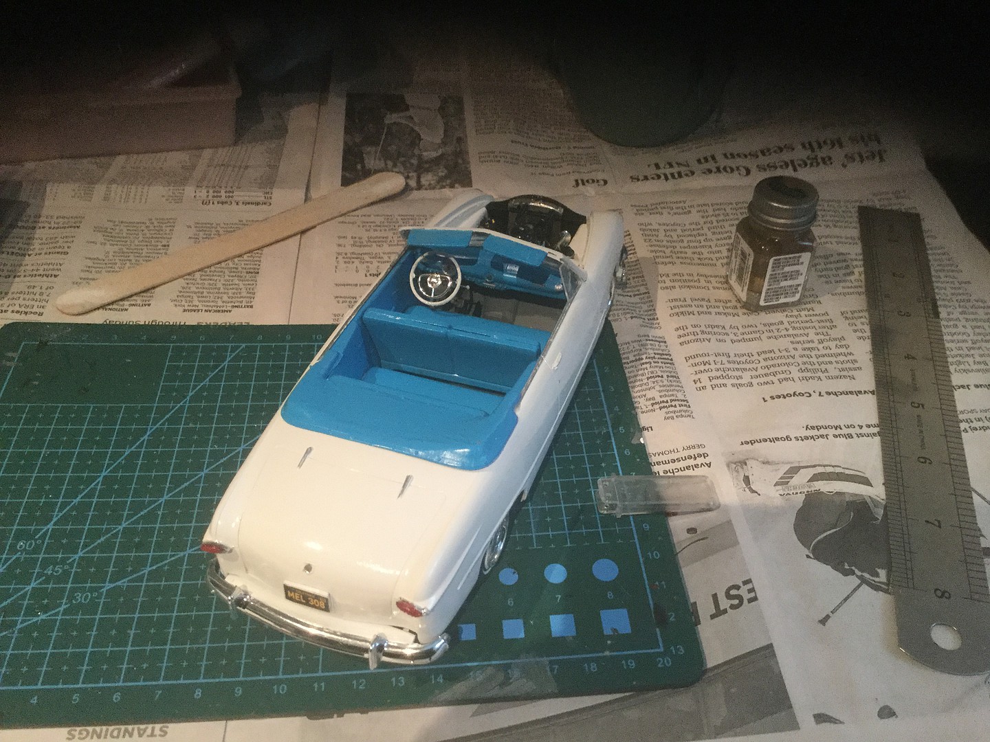 1950 Ford Convertible -- Plastic Model Car Kit -- 1/25 Scale -- #929 ...