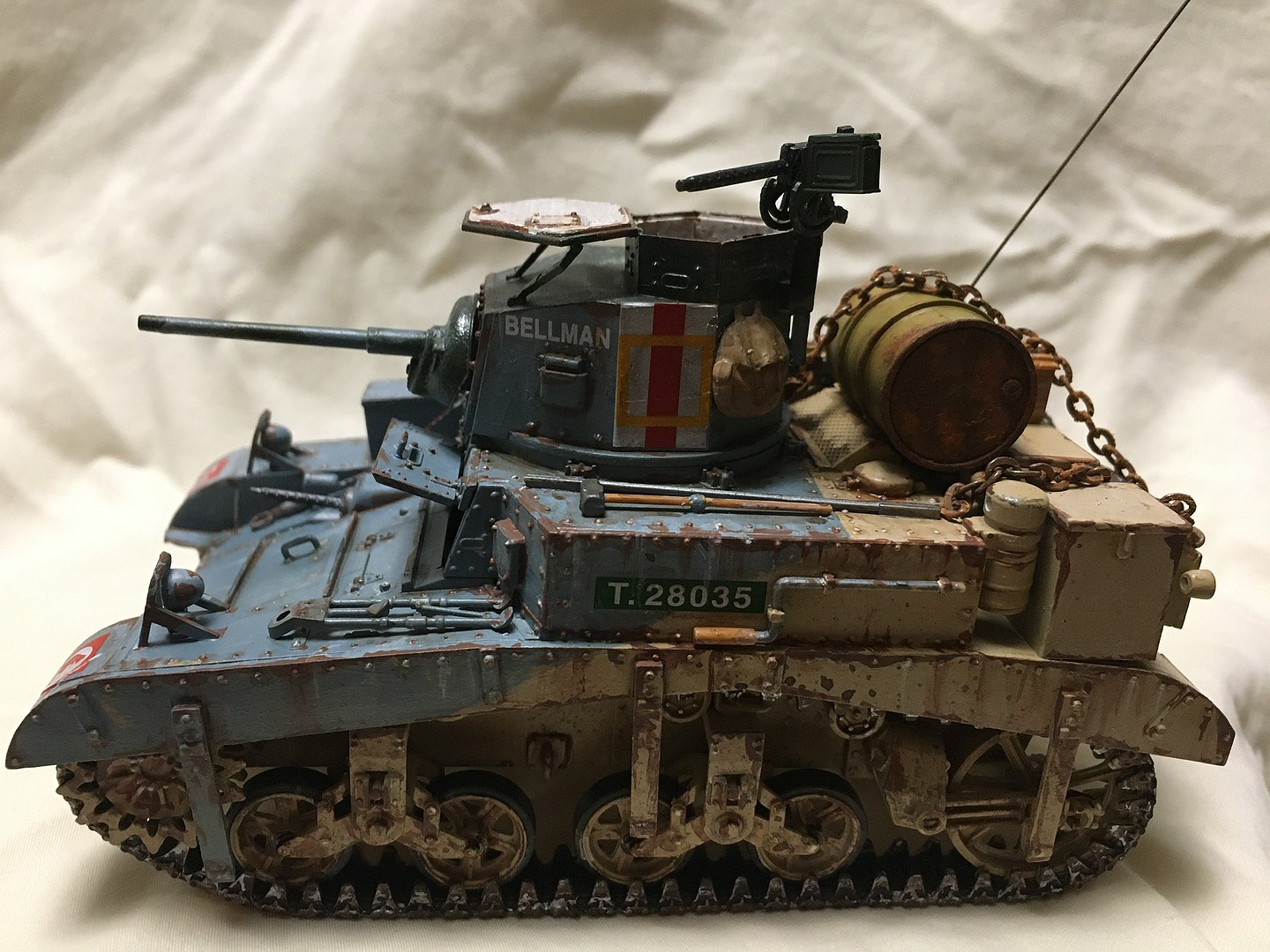 British M3 Stuart Honey Tank -- Plastic Model Military Vehicle Kit -- 1 ...