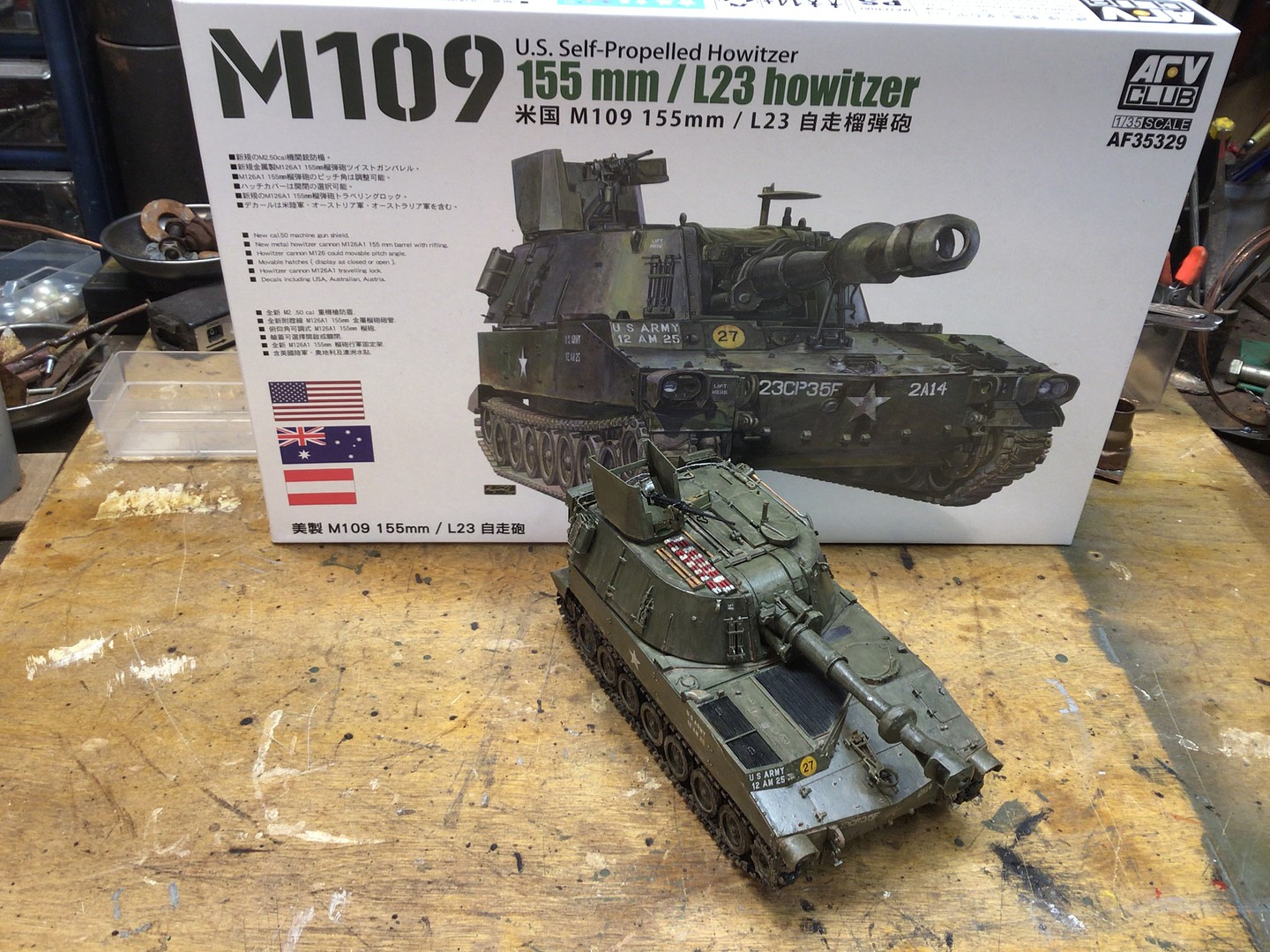 M109 155mm/L23 Howitzer -- Plastic Model Military Vehicle Kit -- 1/35 ...