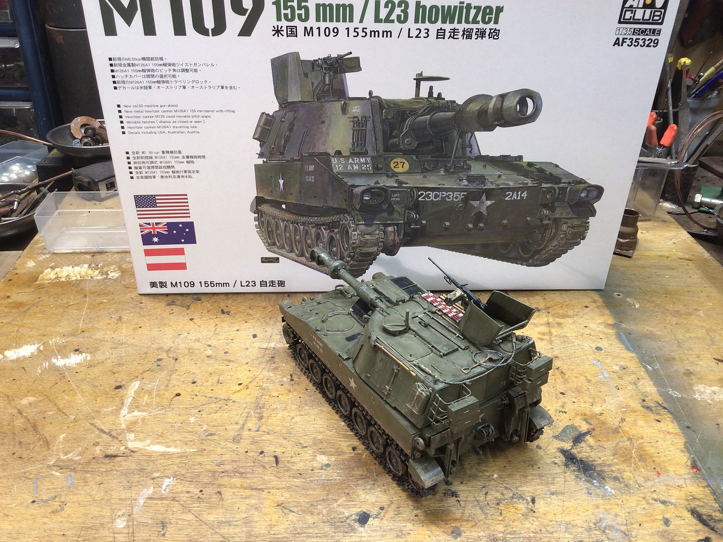 M109 155mm/L23 Howitzer -- Plastic Model Military Vehicle Kit -- 1/35 ...