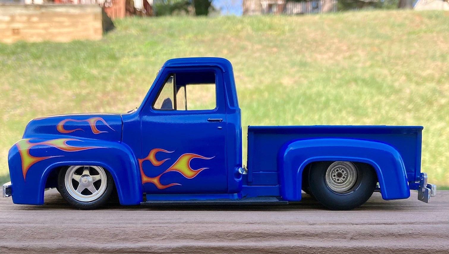 1955 Ford F-100 Pickup Street Rod -- Plastic Model Truck Kit -- 1/24 ...