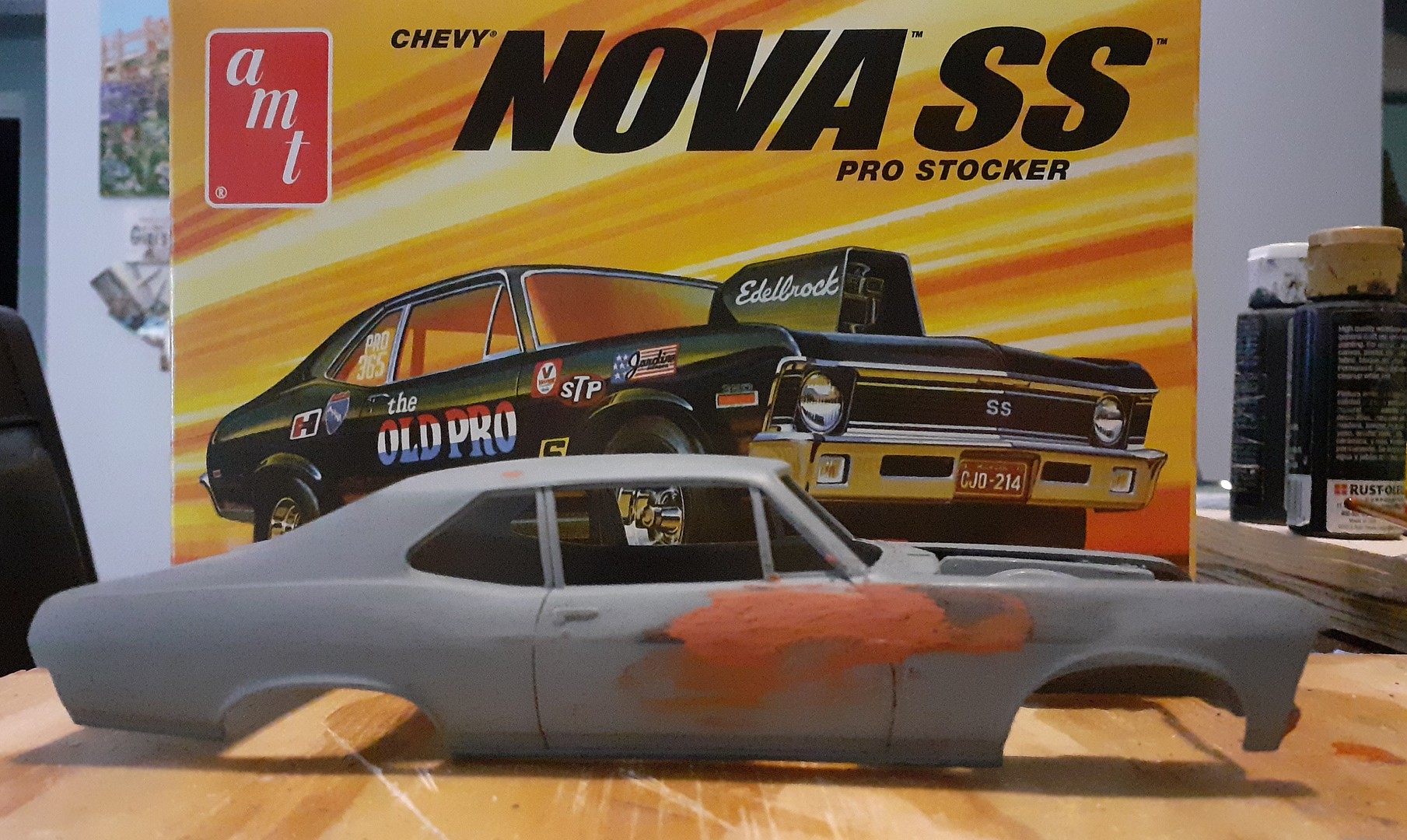 1972 Chevy Nova SS 'Old Pro' 2T -- Plastic Model Car Kit -- 1/25 Scale ...