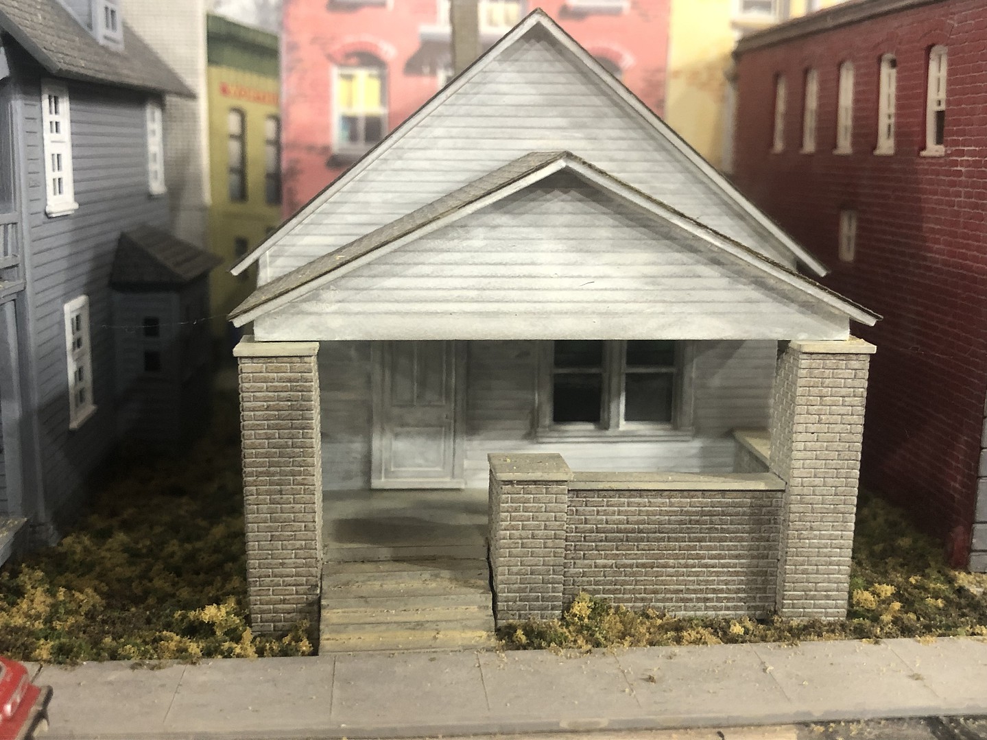 1 Story House w/ Front Porch -- Model Railroad Building Kit -- HO Scale ...