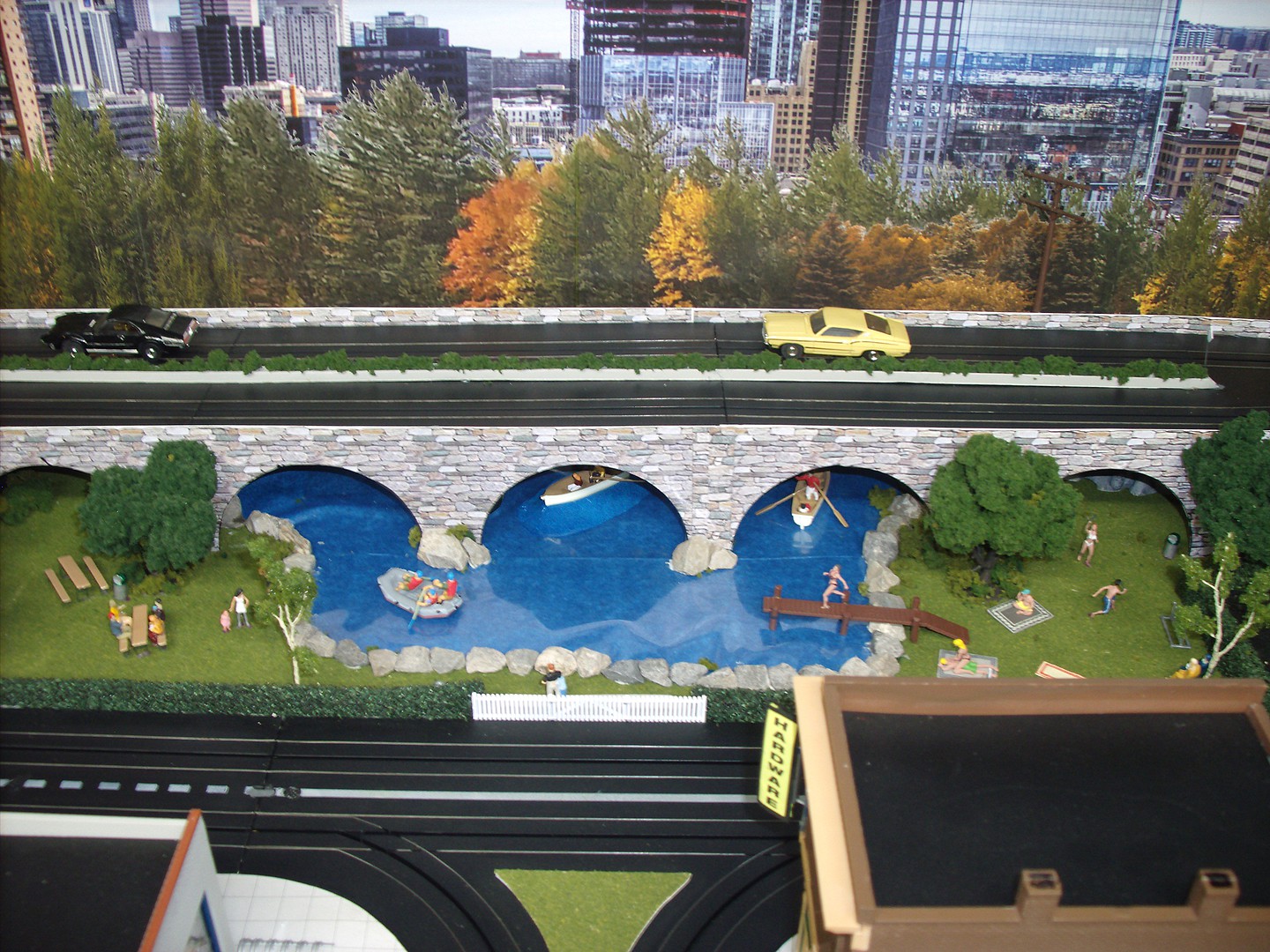 Whitewater Rafting with 3 Figures -- HO Scale Model Railroad Vehicle ...