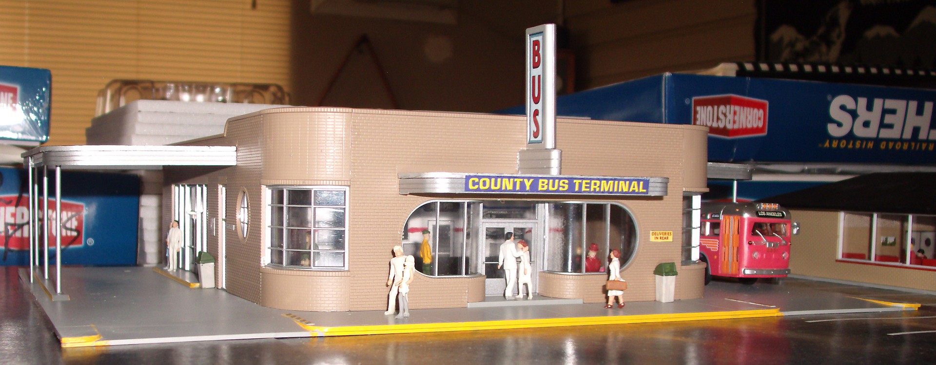 Silver Springs Bus Terminal Kit -- HO Scale Model Railroad Building ...