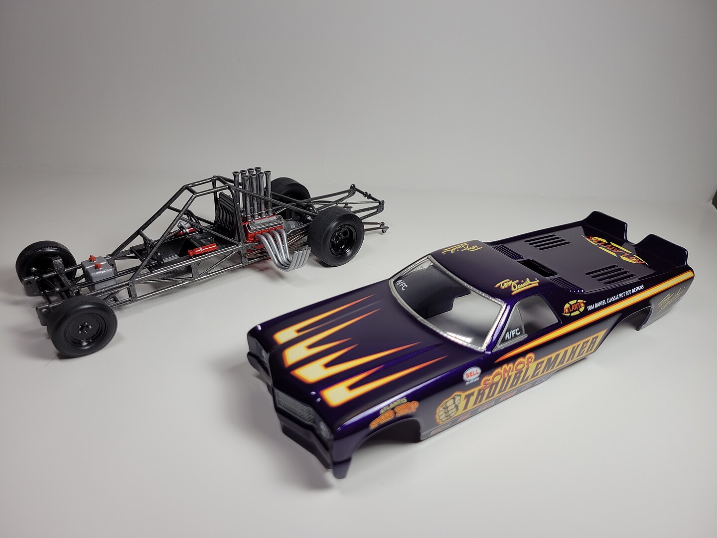 Tom Daniel Son of Troublemaker Funny Car -- Plastic Model Car Kit -- 1/ ...