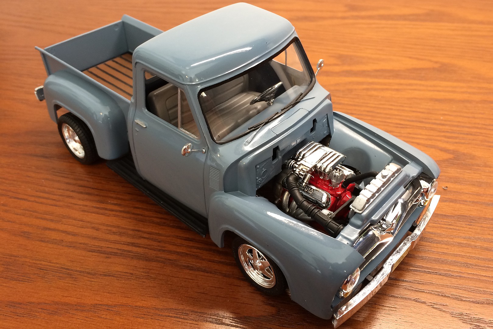 1955 Ford F-100 Pickup Street Rod -- Plastic Model Truck Kit -- 1/24 ...