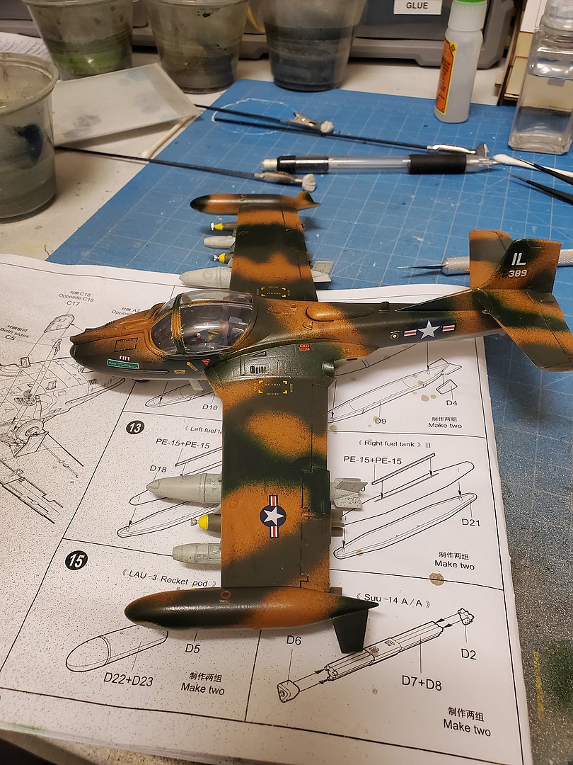 US A-37B Dragonfly Light Ground Attack Aircraft -- Plastic Model ...