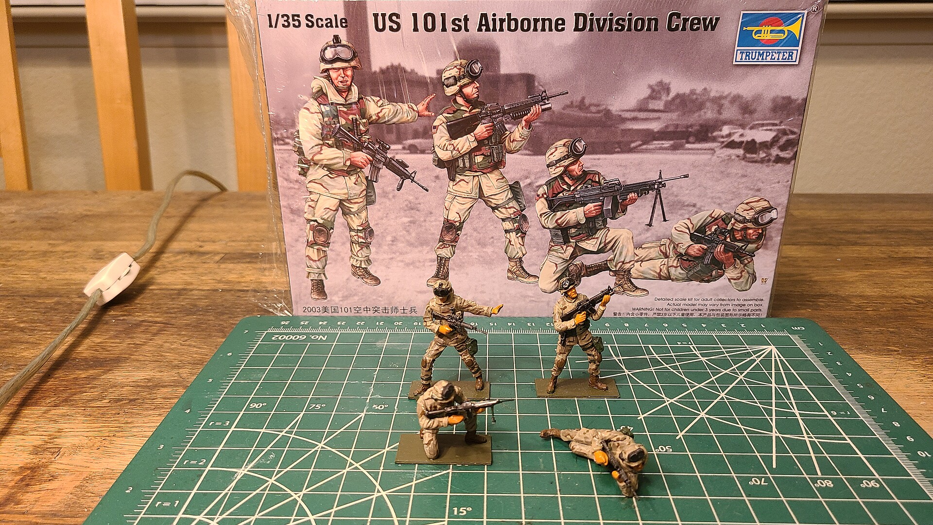 US 101st Airborne Division Crew Figure Set (4) -- Plastic Model Kit -- 1/35 Scale -- #00410 ...