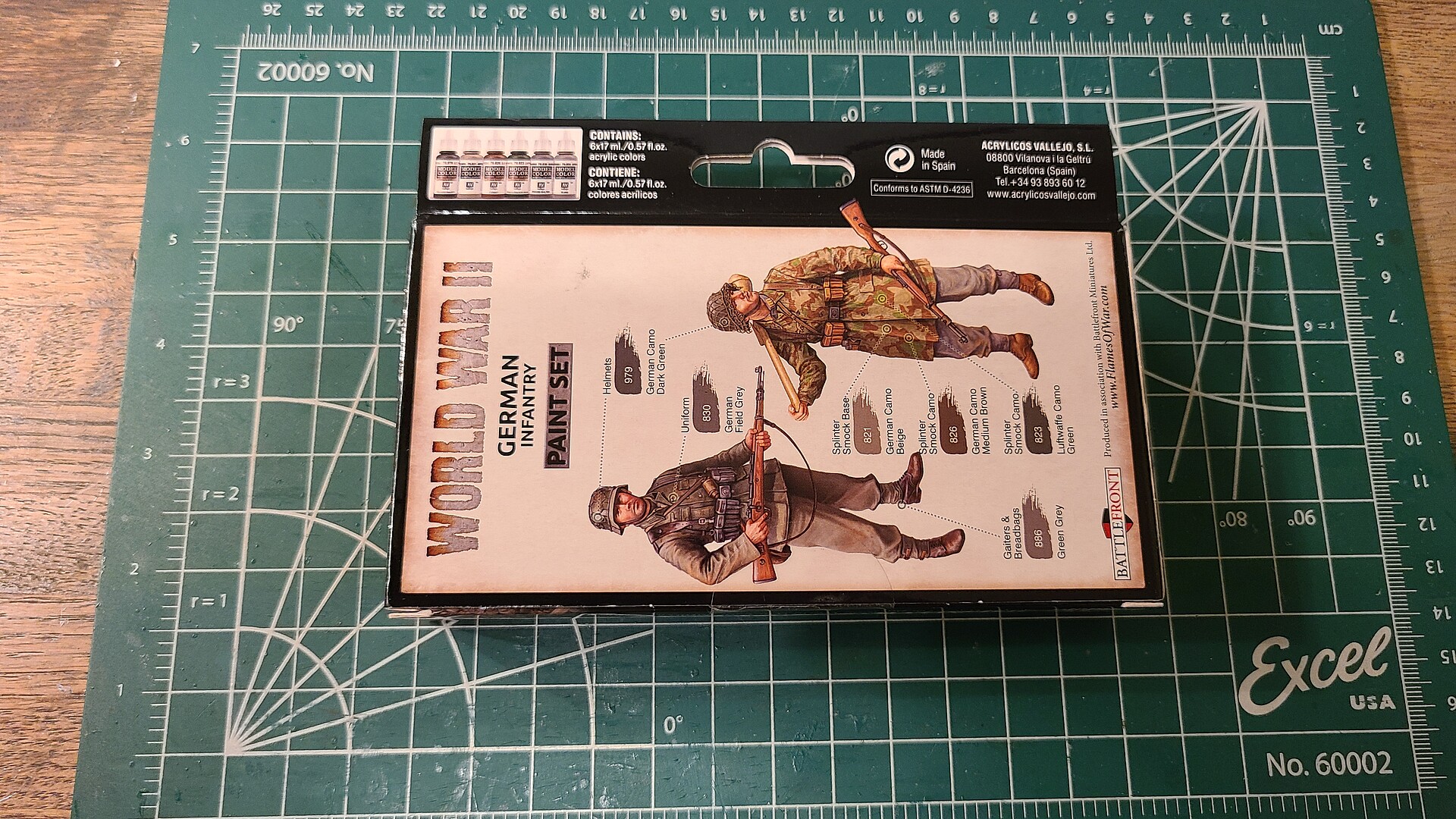 WWII German Infantry Wargames Paint Set (6 Colors) -- Hobby and Model ...