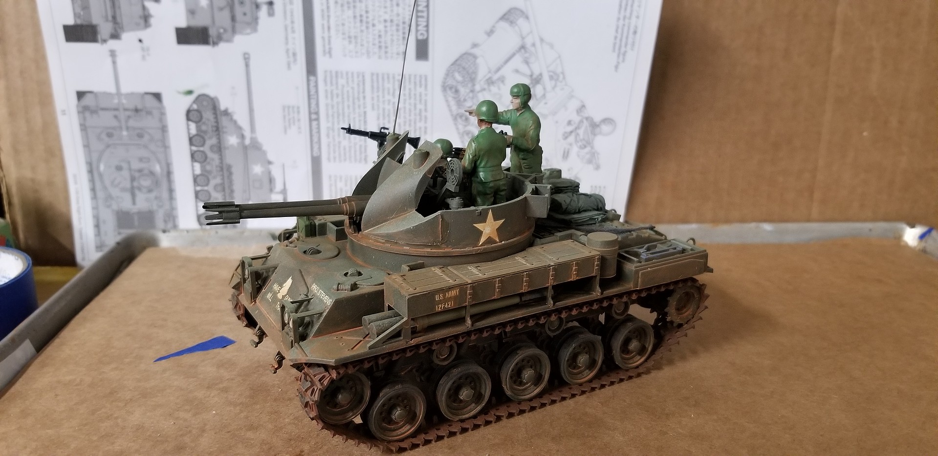 US Gun M42 Duster -- Plastic Model Tank Kit -- 1/35 Scale -- #35161 ...