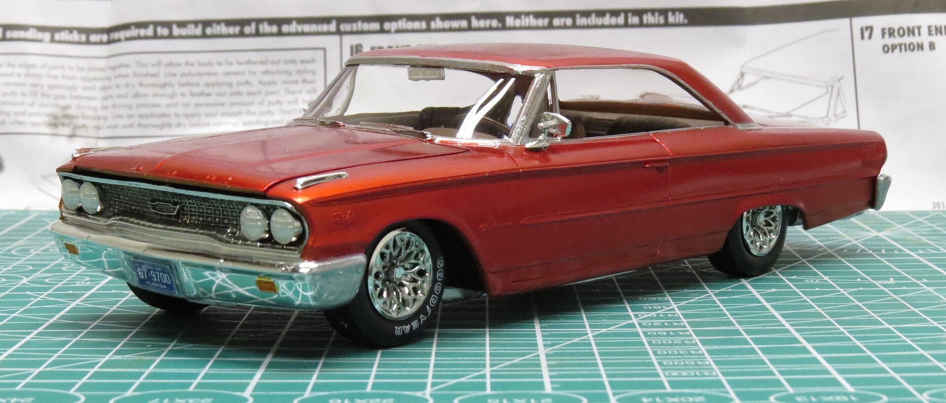 1963 Ford Galaxie -- Plastic Model Car Kit -- 1/25 Scale -- #1186 ...