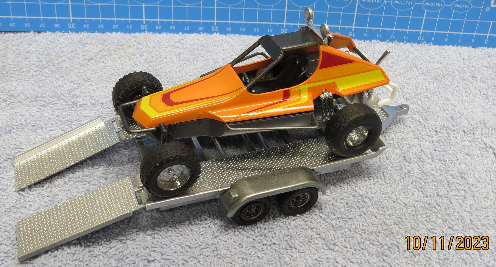 Bronco Half Cab Sandman II w/Dune Buggy and Trailer -- 1/25 Scale ...