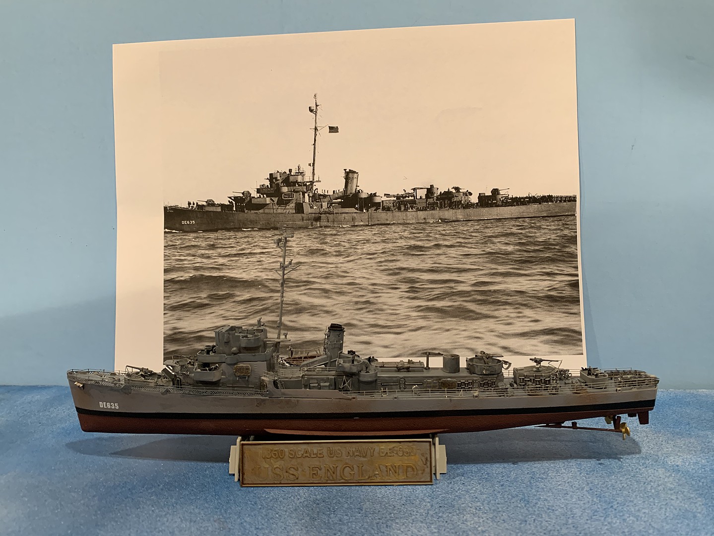 USS England DE635 Buckley Class Destroyer -- Plastic Model Military ...