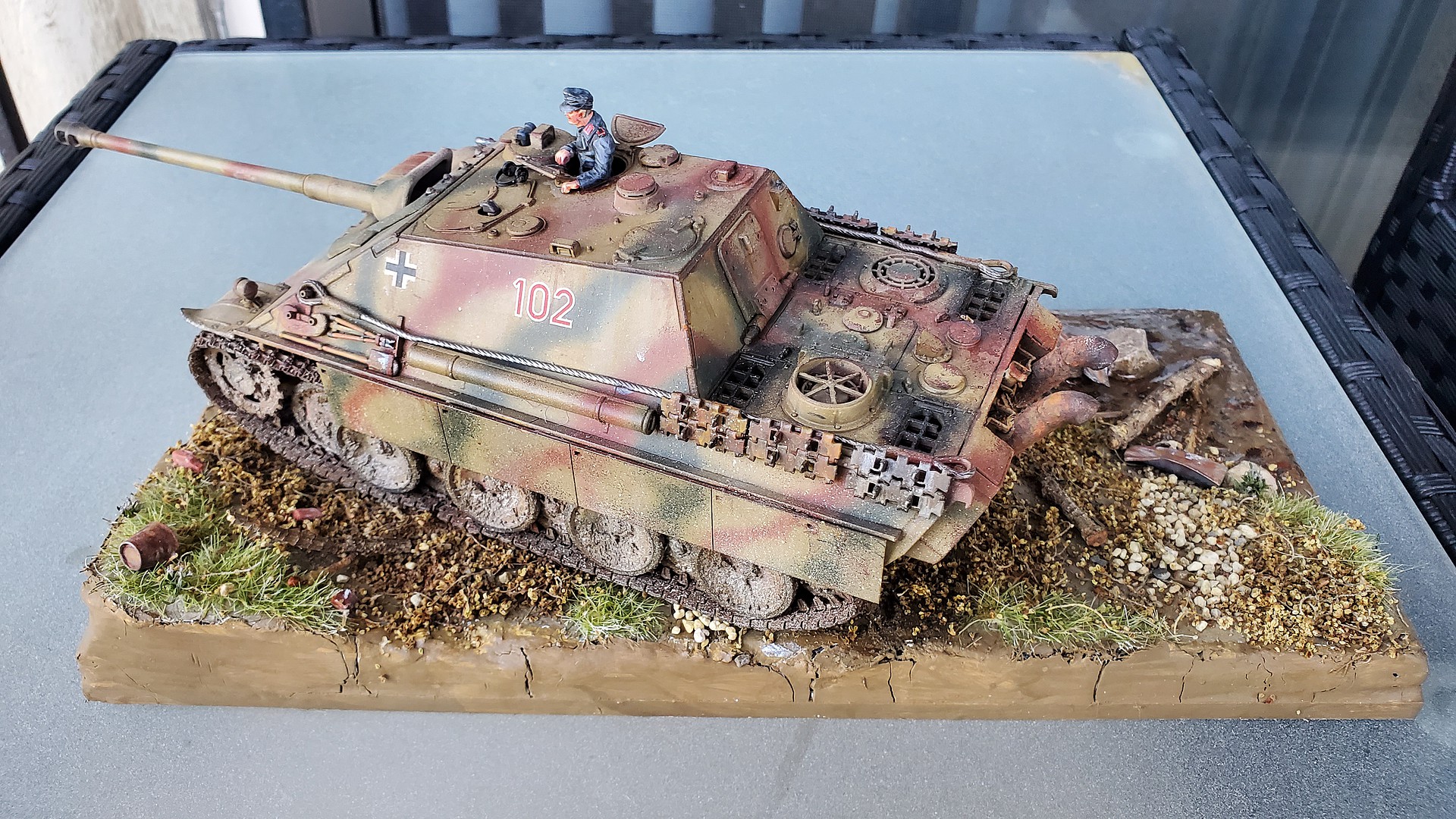 German Jagdpanther Late Version Tank -- Plastic Model Military Vehicle ...
