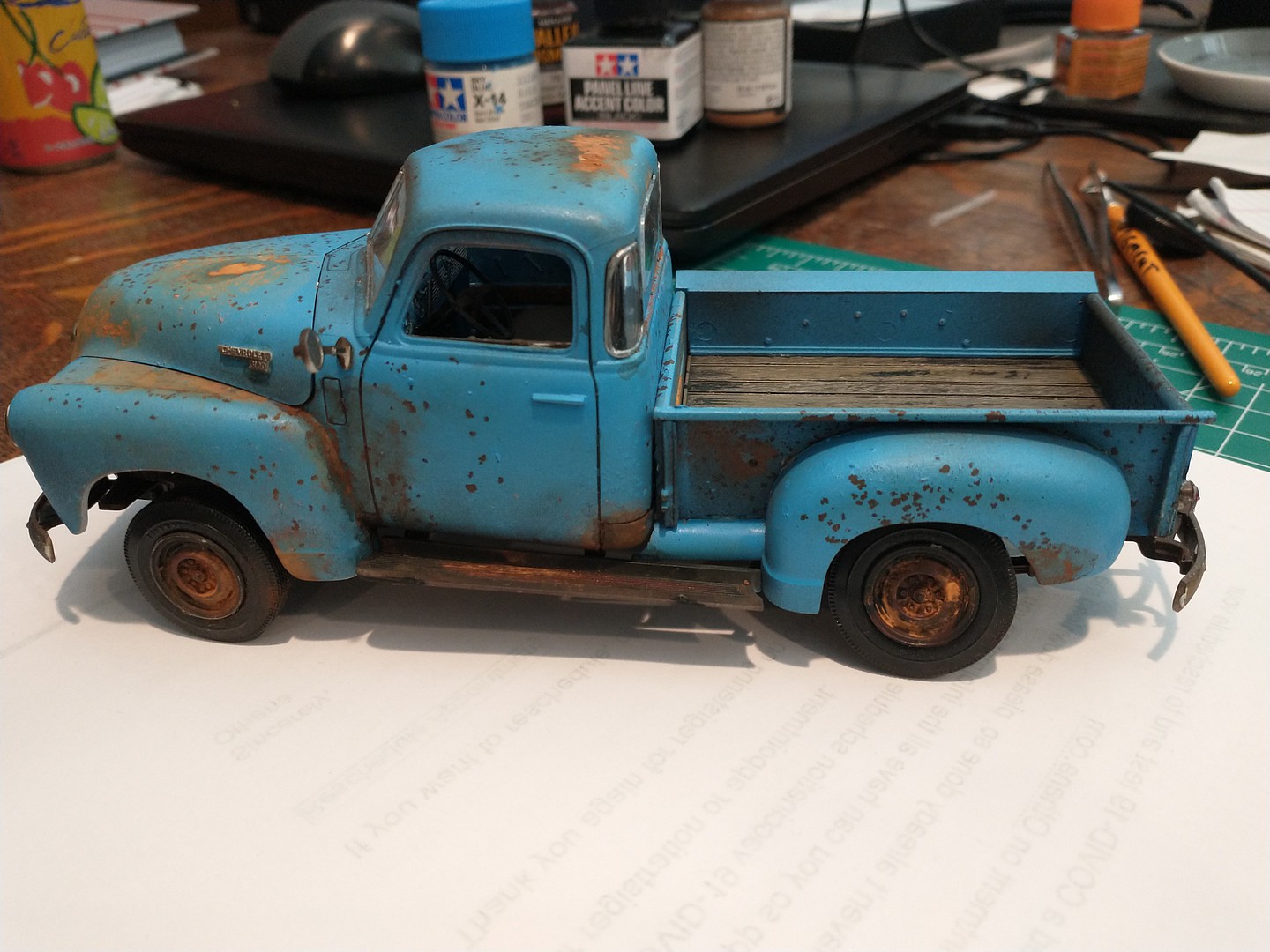 1950 Chevy Pick-Up -- Plastic Model Truck Kit -- 1/25 Scale -- #1076-12 ...