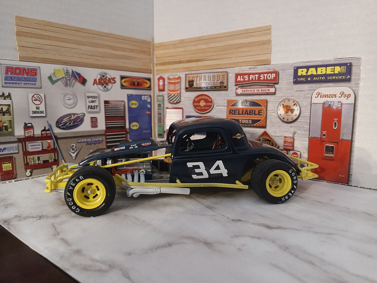 '34 Slammer Modified 2T -- Plastic Model Car Vehicle Kit -- 1/25 Scale ...