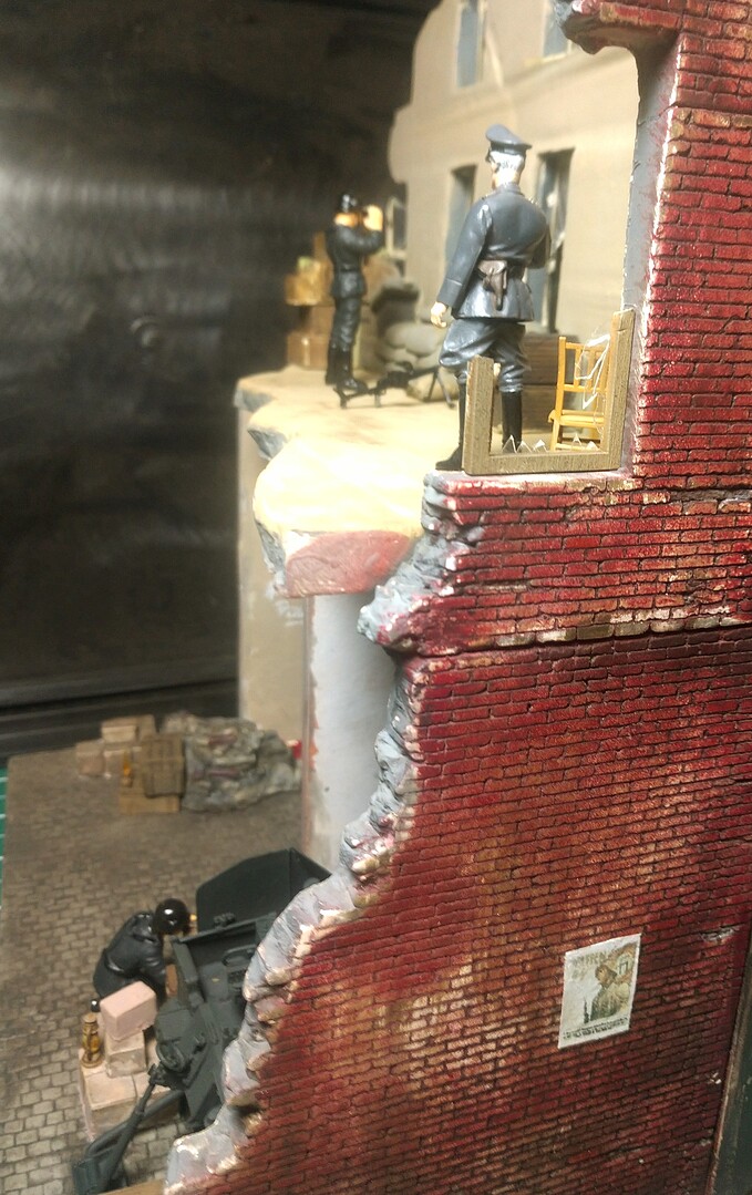 Ruined Brick Factory Building (11''x6''x11'') -- Plaster Model Building ...