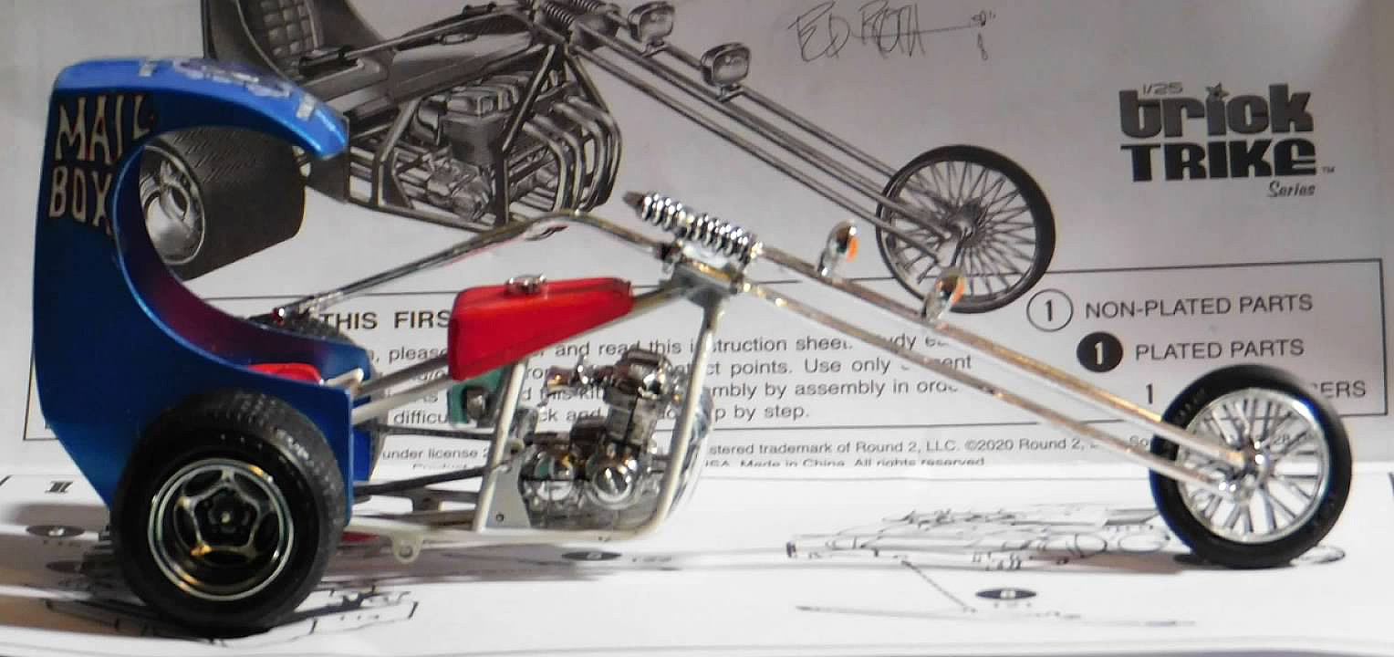 Ed Roth's Mail Box Chopper (Trick Trikes) -- Plastic Model Motorcycle ...