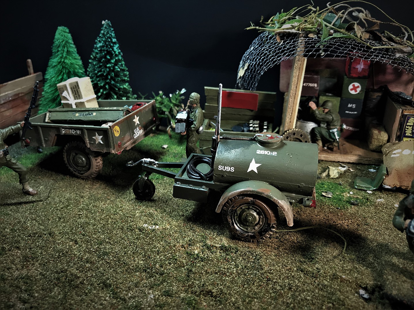 250 Gallon S Tank & M101 Cargo -- Plastic Model Military Trailer Kit ...