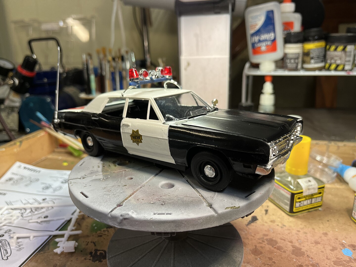 '70 Ford Galaxie Police Car Bond -- Plastic Model Car Vehicle Kit -- 1 ...