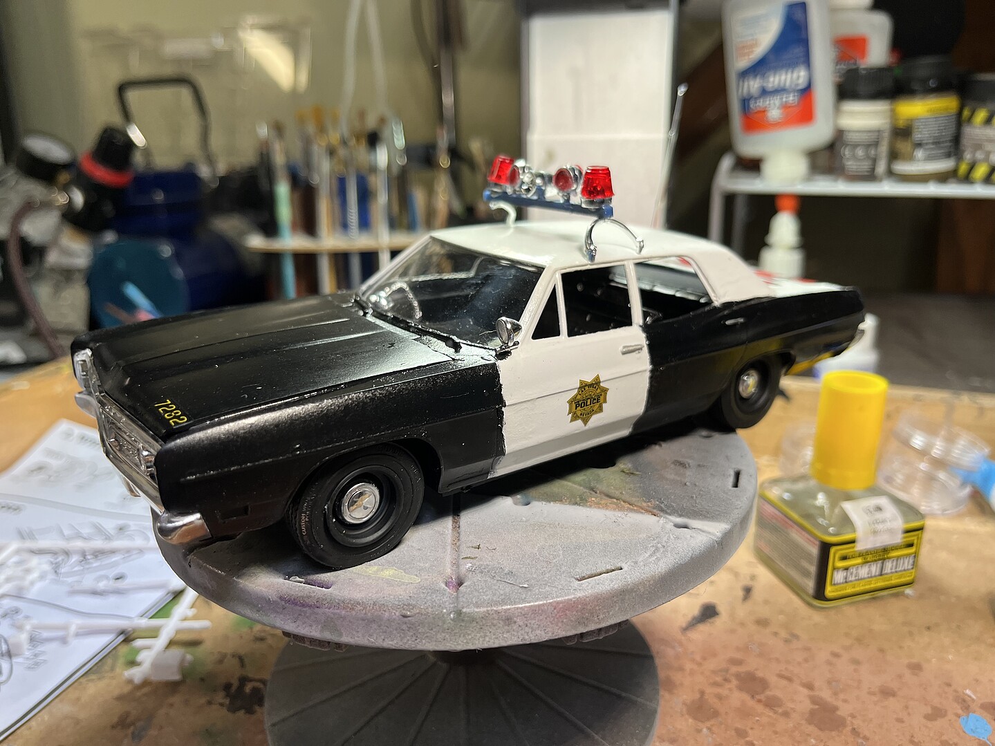 '70 Ford Galaxie Police Car Bond -- Plastic Model Car Vehicle Kit -- 1 ...