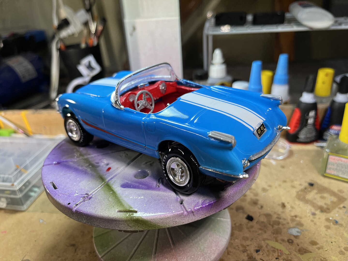 1953 Chevy Corvette USPS Stamps Series -- Plastic Model Car Vehicle Kit ...