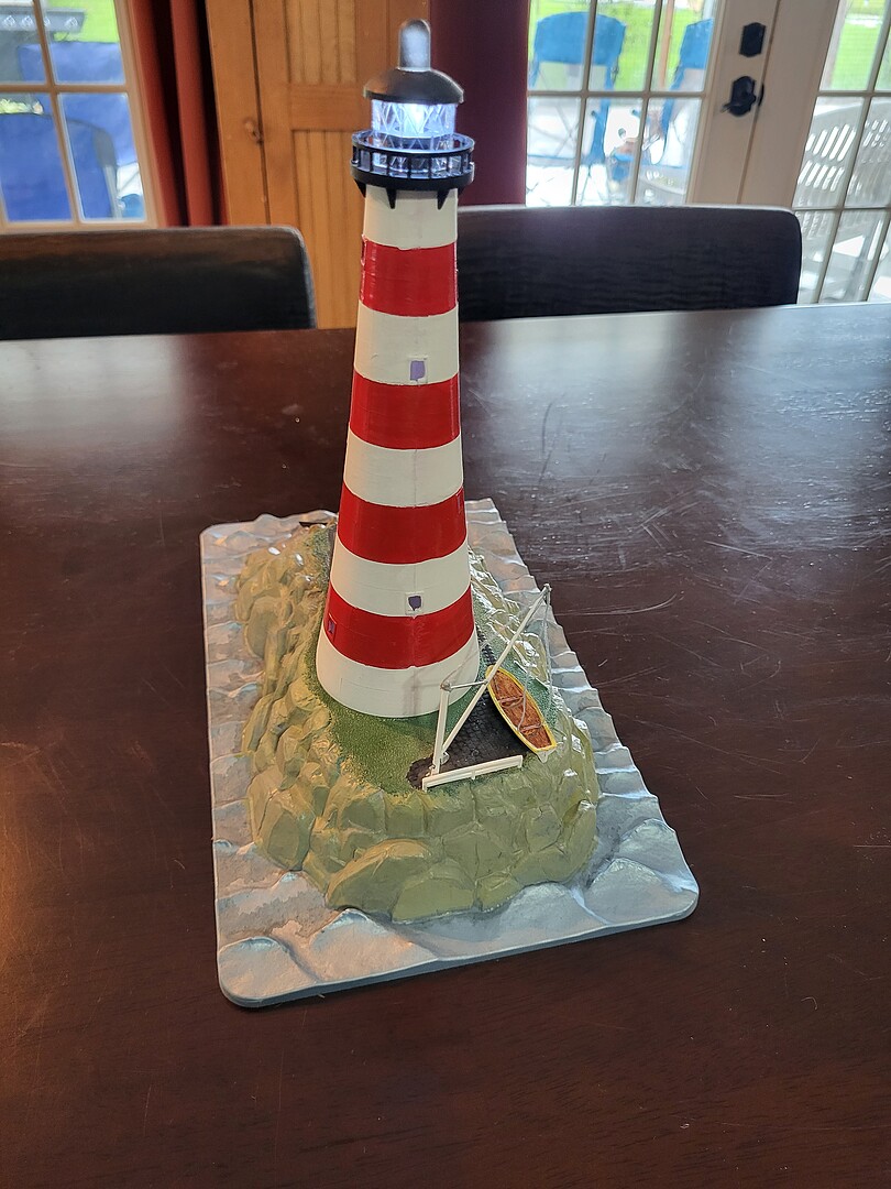 Lighthouse w/Light & Diorama Base -- Plastic Model Diorama Kit -- 1/160 ...