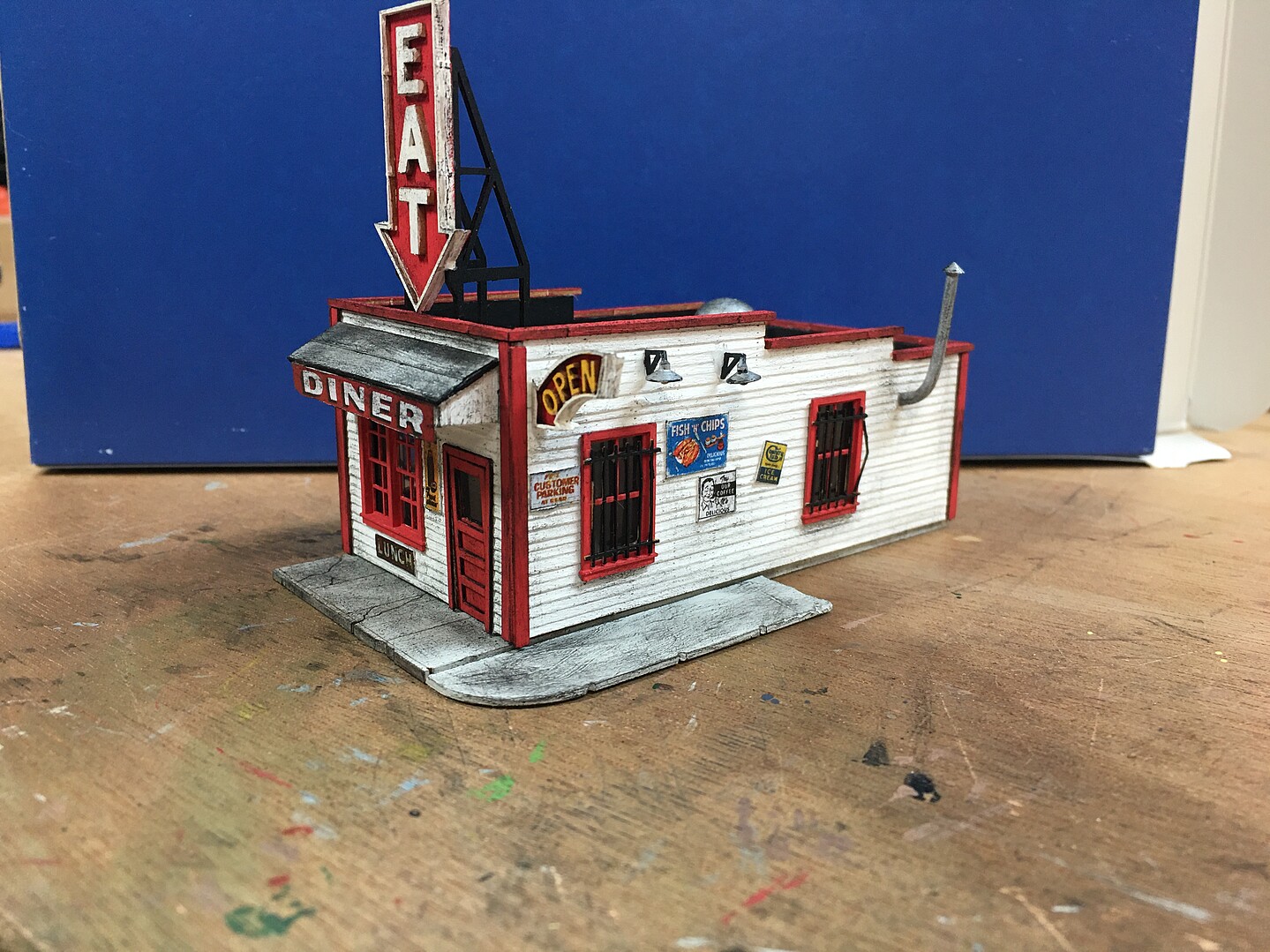Fred & Red's Cafe Building Kit -- HO Scale Model Railroad Building ...