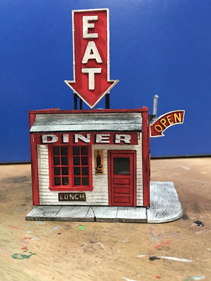 Fred & Red's Cafe Building Kit -- HO Scale Model Railroad Building ...