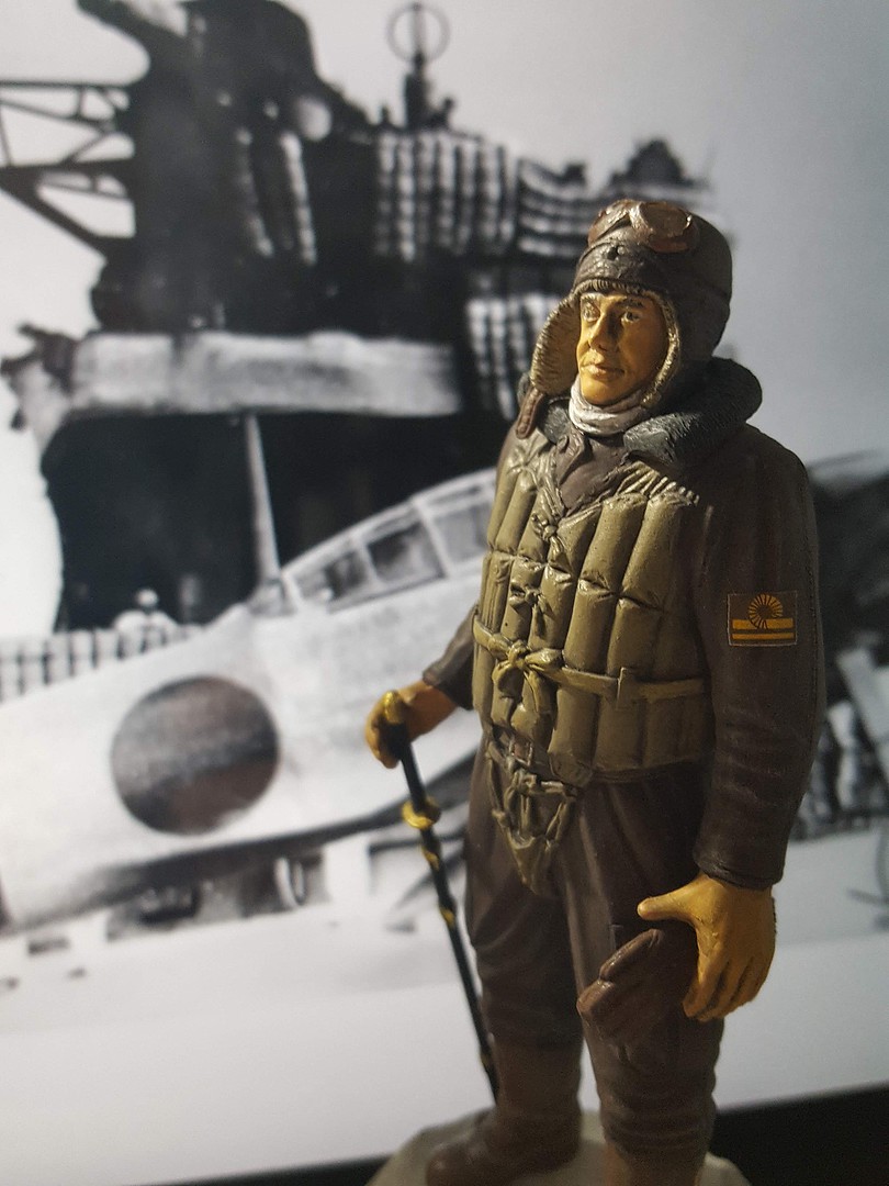 WWII Japanese Navy Fighter Pilot -- Plastic Model Military Figure Kit ...