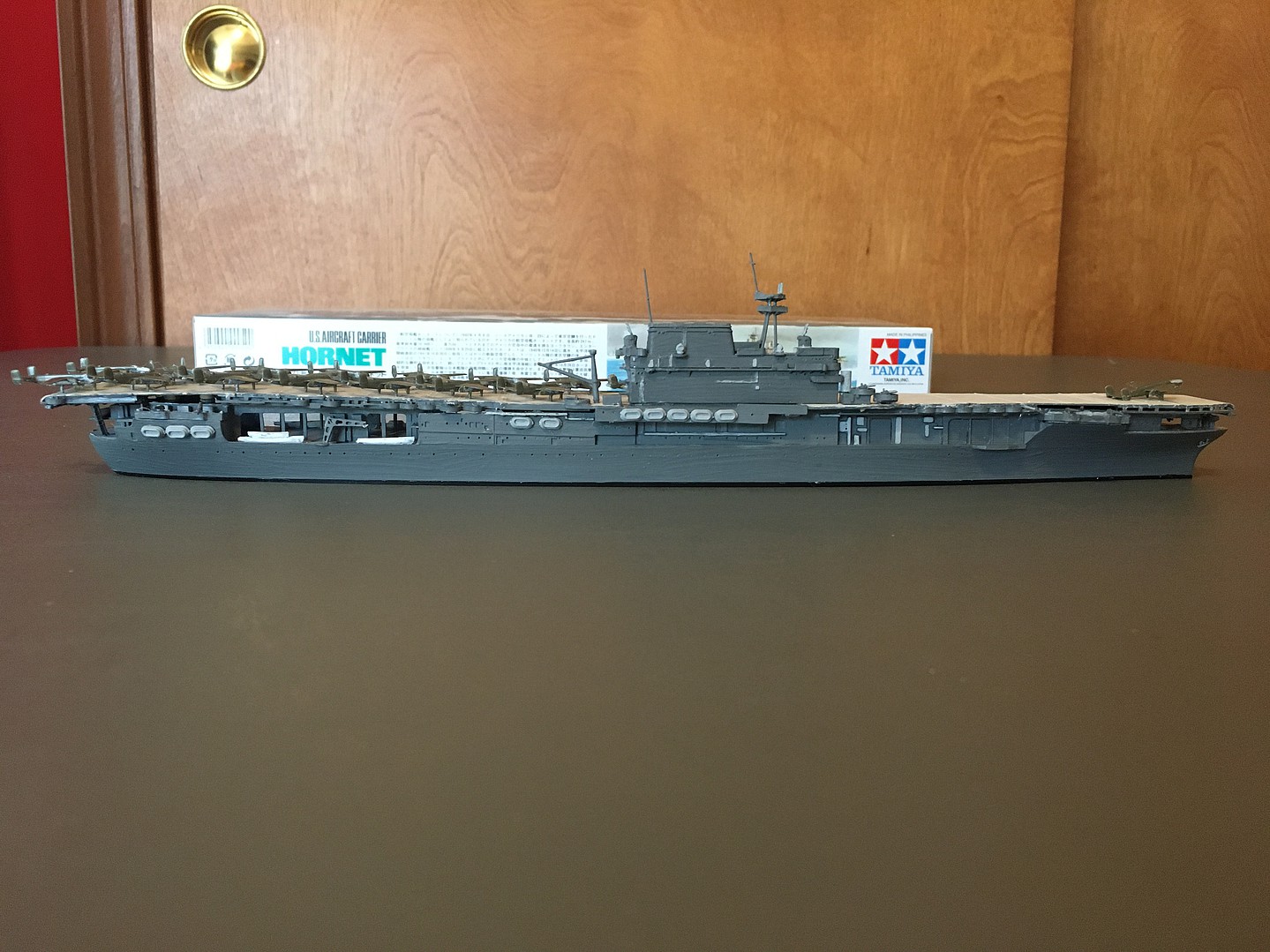 USS Hornet Aircraft Carrier Waterline -- Plastic Model Military Ship ...