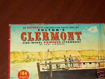 Fulton's Clermont Steam Boat (Re-Issue) -- Plastic Model Ship Kit -- 1/ ...