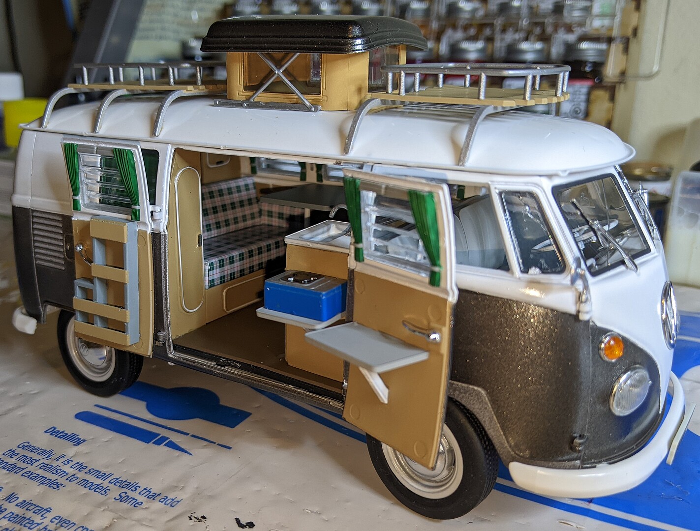 VW T1 Van Camper -- Plastic Model Vehicle Kit -- 1/24 Scale -- #7674 ...