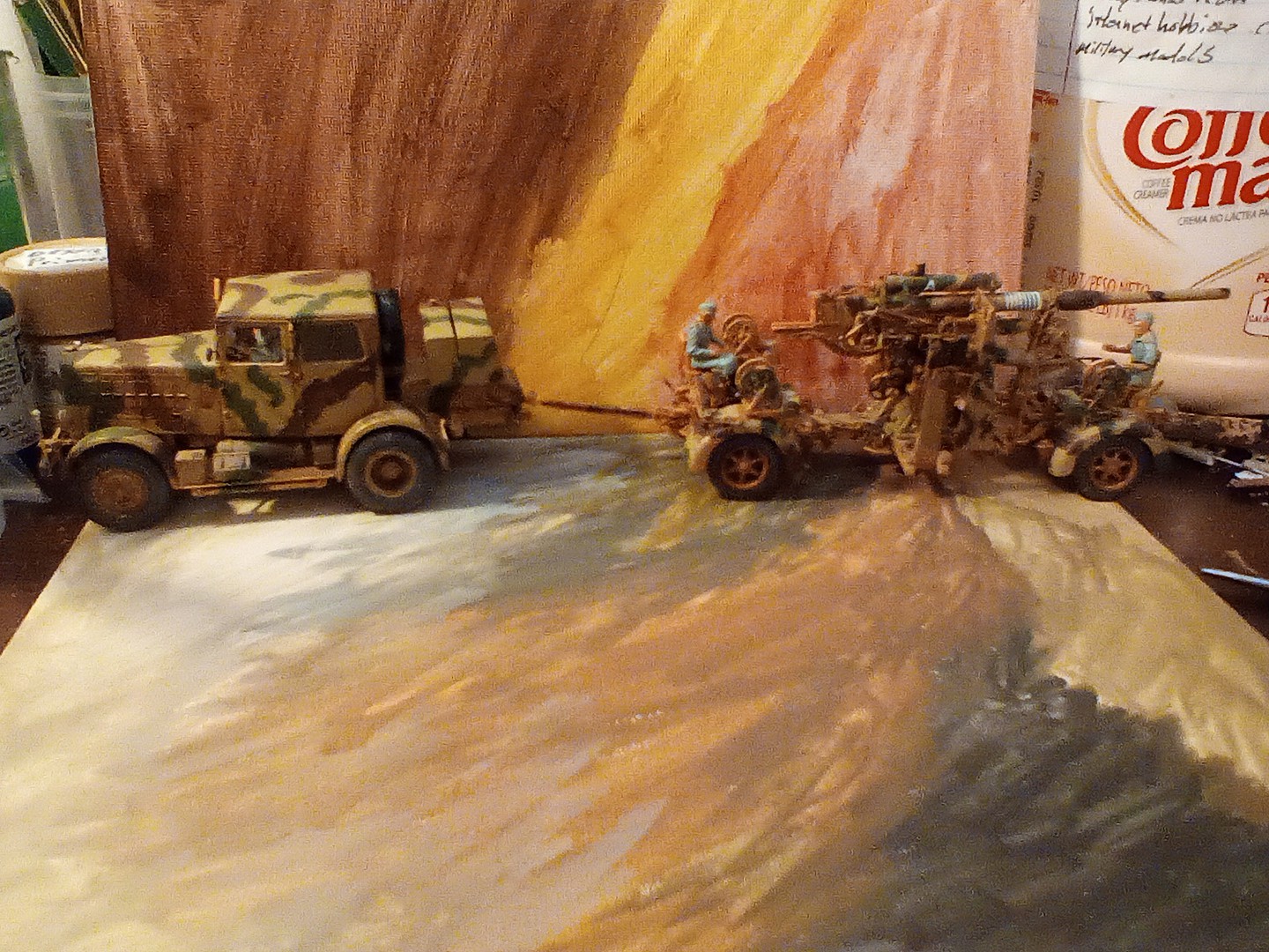 German SS10 Heavy Tractor & 88mm FlaK 37 Gun -- Plastic Model Military ...