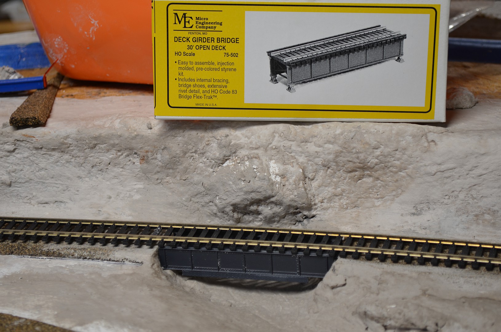 Deck Girder Bridge w/Open Deck Kit -- Model Train Bridge -- HO Scale ...