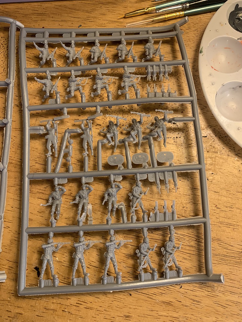 German Waffen SS Set 1 (46) -- Plastic Model Military Figure -- 1/72 ...