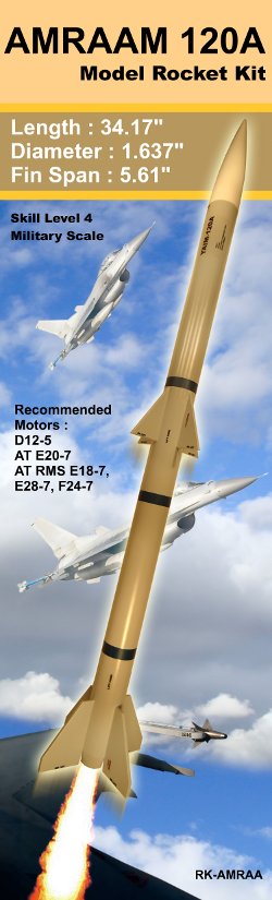 AMRAAM AIM 120A Scale Model Rocket Kit pictures by leeb