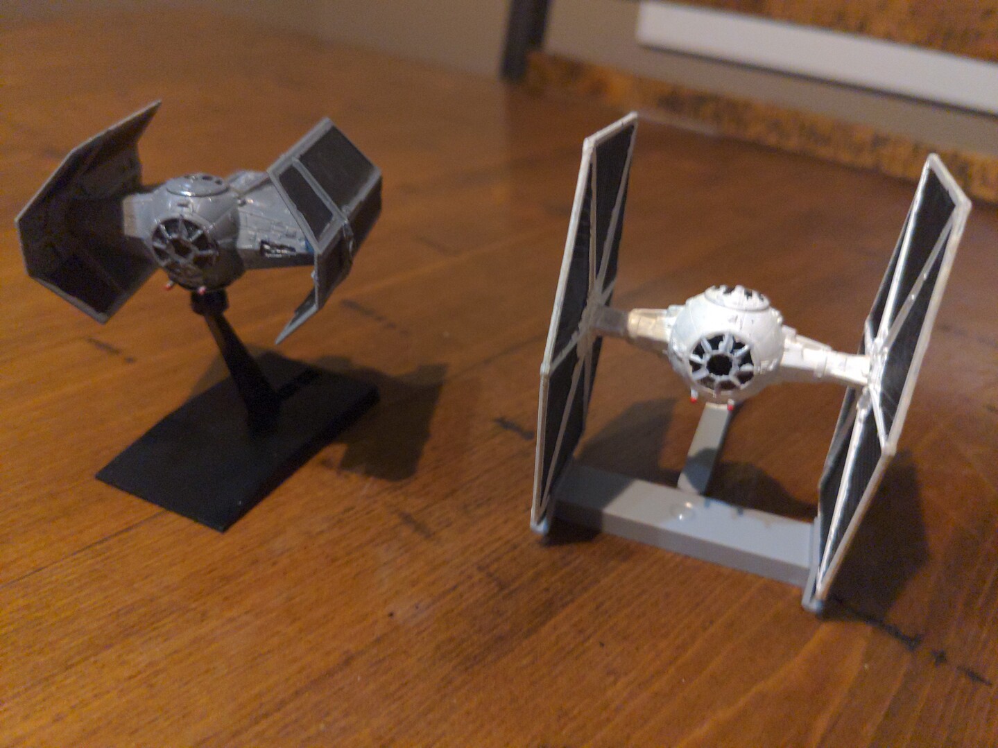Star Wars - Tie Advanced & Tie Fighter -- Plastic Model Figure Kit -- 1 ...