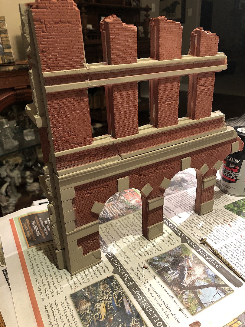 Fall of Berlin German Ruined Building Front w/Base -- Plastic Model ...