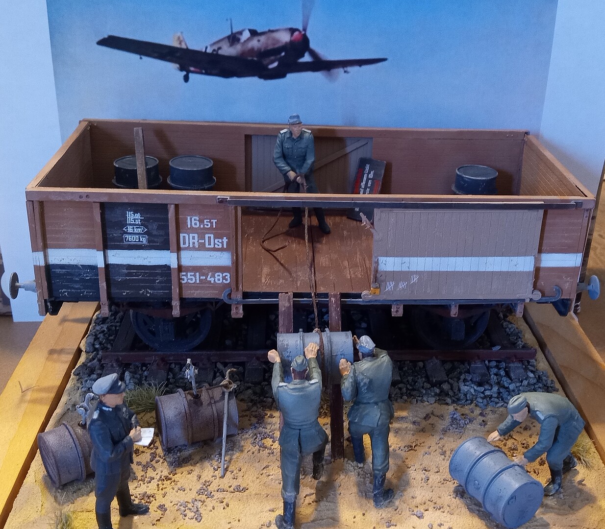 WWII German Army Gondola Railcar (High Sides) -- Plastic Model Kit -- 1 ...