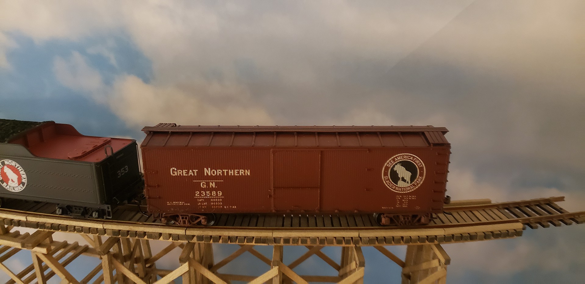40' Double Sheath USRA Wood Boxcar Kit GN #23589 -- HO Scale Model ...