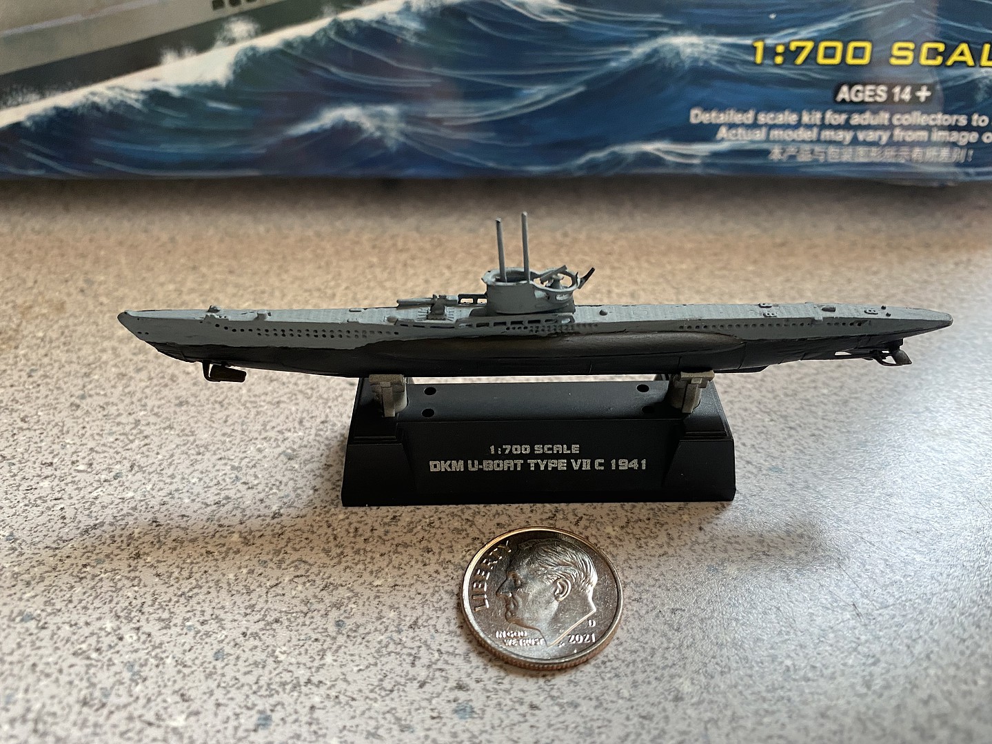 U-Boat Type VII C -- Plastic Model Military Ship Kit -- 1/700 Scale ...