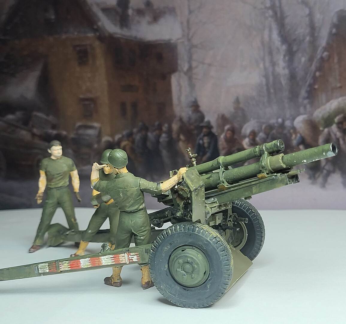 WWII Late 105mm Howitzer M2A1 & M2A2 Carriage -- Plastic Model ...