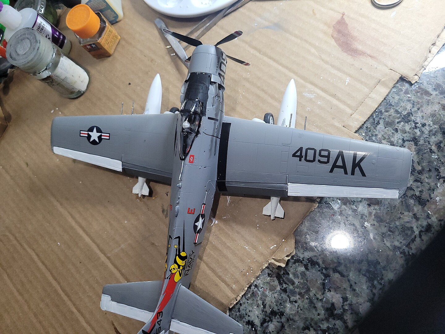 Douglas Skyraider AD-6 Attack Aircraft -- Plastic Model Airplane Kit ...