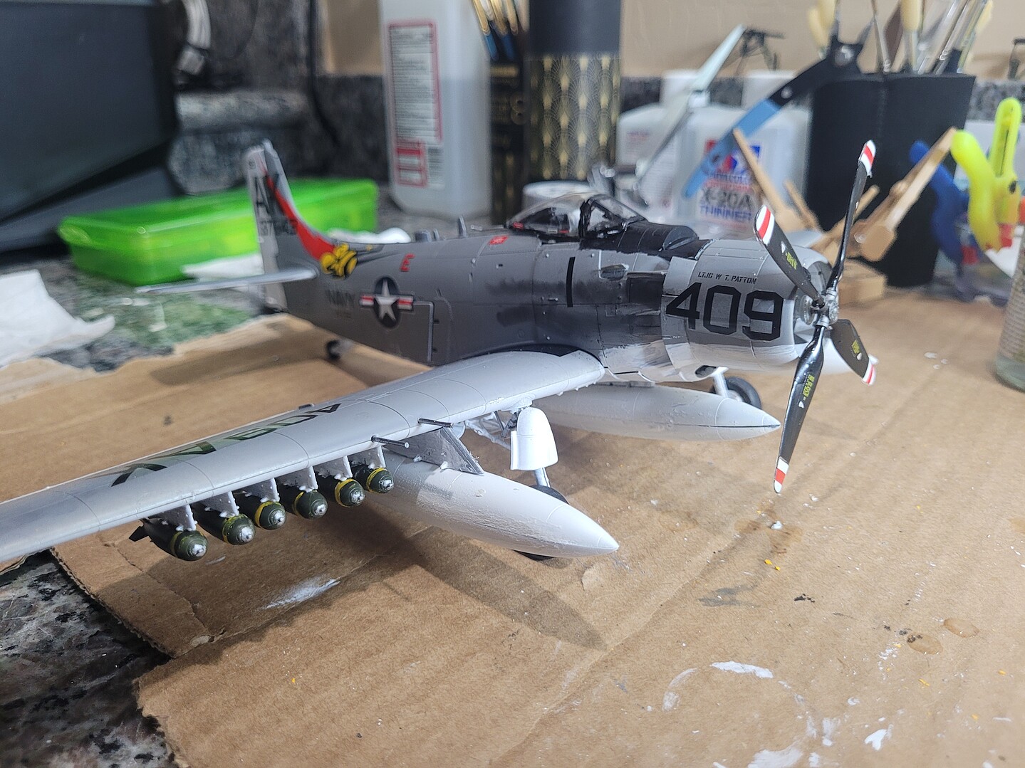 Douglas Skyraider AD-6 Attack Aircraft -- Plastic Model Airplane Kit ...