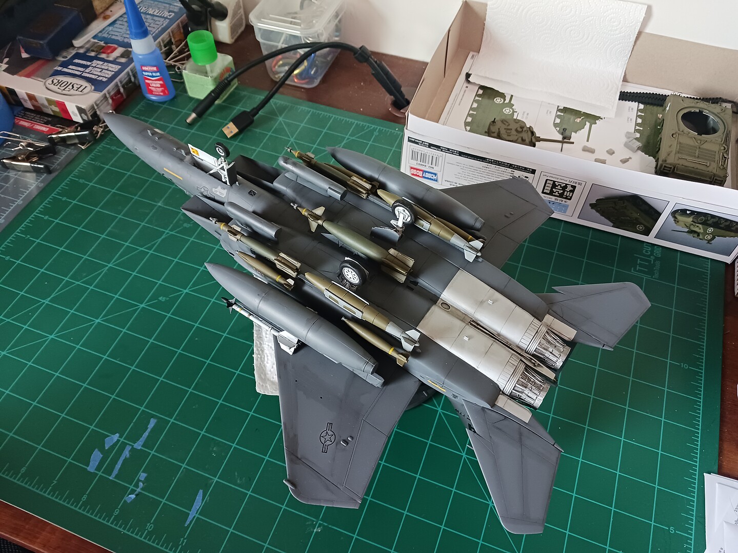 F15E USAF Fighter -- Plastic Model Airplane Kit -- 1/48 Scale -- #12295 ...